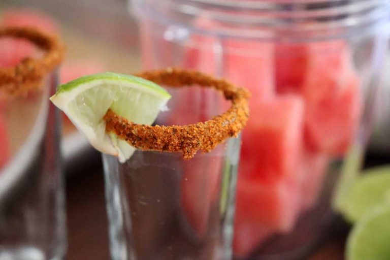 Mini Watermelon Lime Tajin Mocktails - What About Watermelon?